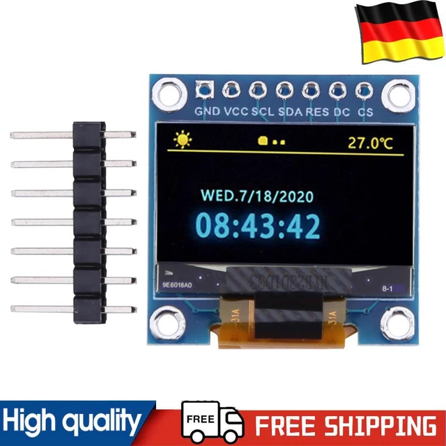 0,96-ZOLL-DISPLAY-MODUL SSD1315-TREIBER-LCD-MODUL (7-PIN-DUAL ...