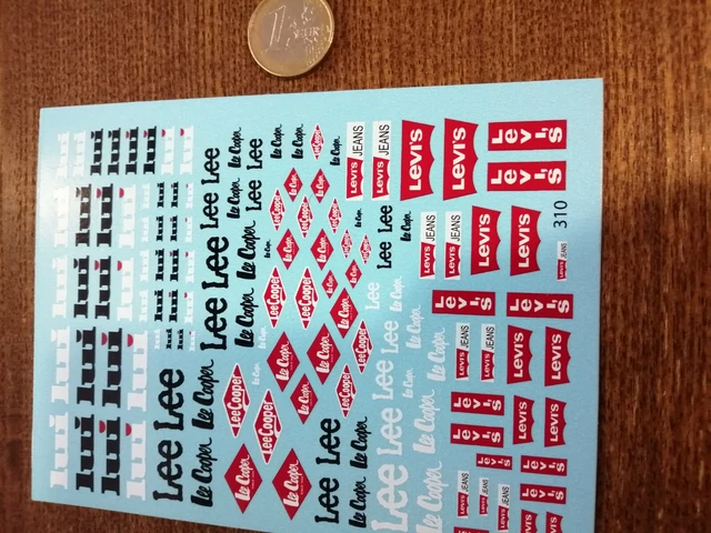 DECALCOMANIE DECALS ANCIEN Wrc Pub Rallye Lui Lee Cooper Levi's 1/43 1/ ...