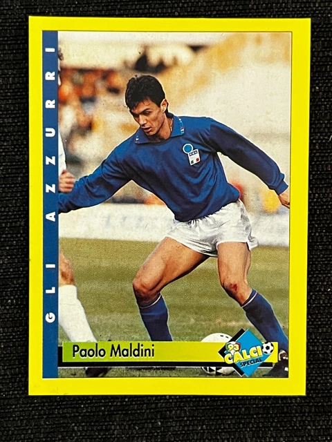 RARE CARD MERLIN Calcio 93 Paolo Maldini Azzuri Italy Star # 12 No Panini Mint EUR 4,99 ...