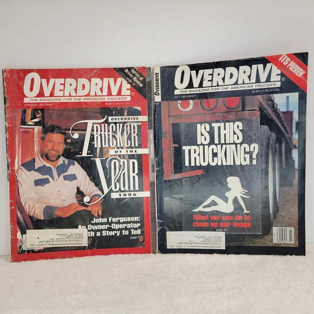 OVERDRIVE 1994 MAGAZINES For The American Trucker FEBRUARY & JULY ...