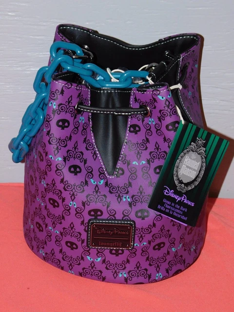 DISNEY PARKS LOUNGEFLY Haunted Mansion Wallpaper Glow Crossbody ...