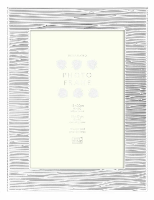 INNOVA WINDSOR SILVER Grey Textured Line Pattern Metal Photo Picture ...