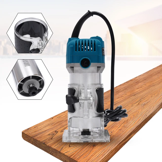 1/4& ROUTER ELECTRIC Palm Router Hand Wood Trimmer Collets Woodworking ...