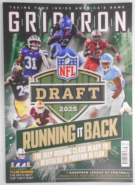 GRIDIRON MAGAZINE #86 LXXXVI 2025 NFL Draft 2025 Deep Rushing Class £14 ...