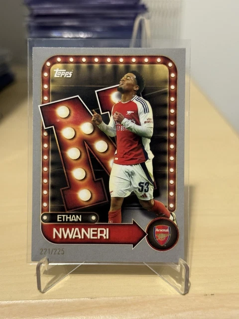 TOPPS ARSENAL 25/26 Collectors Tin Ethan Nwaneri /225 Numbered £1.20 ...