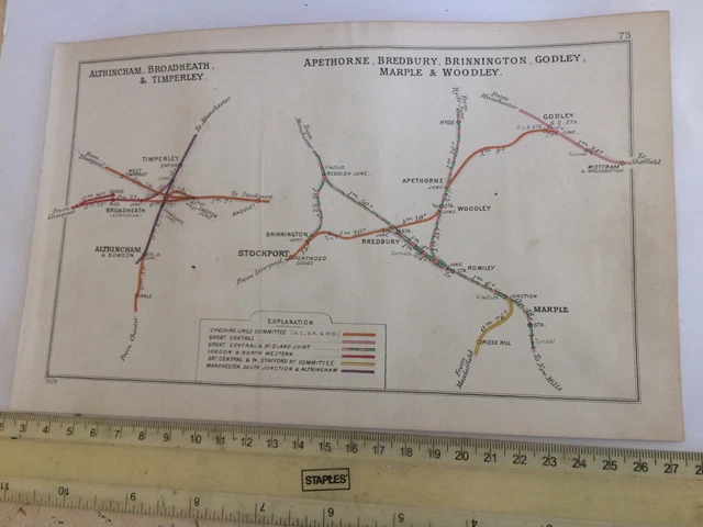 BAGULEY TIMPERLEY ALTRINCHAM Mottram Stockport Godley Marple Railway ...