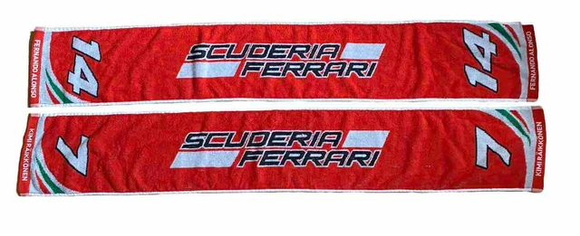 FERRARI SCARF X2 Raikonnen Alonso Scuderia Ferrari Official Banner ...