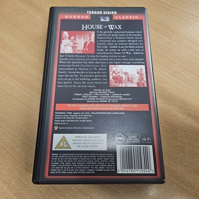 HOUSE OF WAX (Small box VHS on Warner Brothers Video) Vincent Price £22 ...