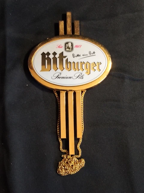 BITBURGER PREMIUM PILS Zapfhahnschild /Brauerei /Werbung /Sammeln ...