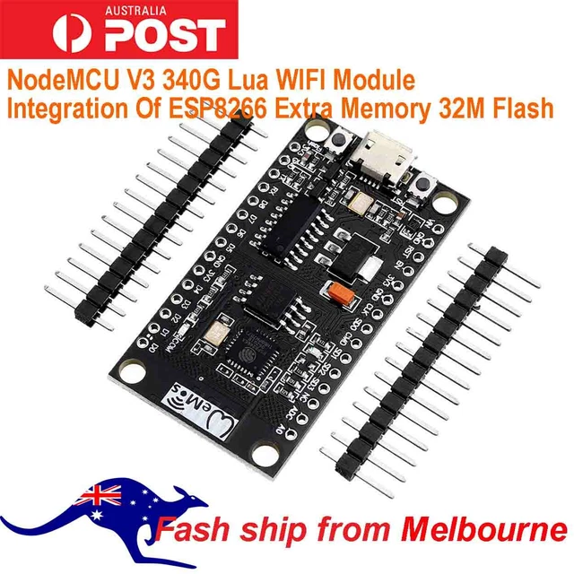 NODEMCU V3 340G Lua WIFI Module Integration Of ESP8266 Extra Memory 32M Flash AU $9.59 - PicClick AU