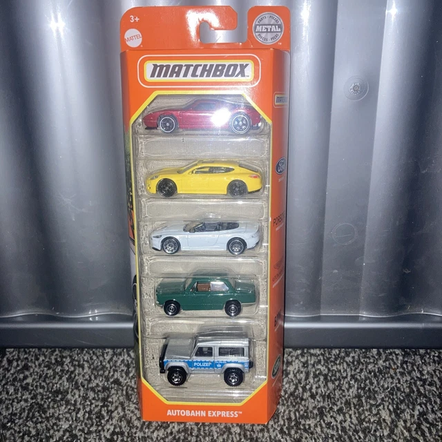 MATCHBOX AUTOBAHN EXPRESS 5 Pack, échelle 1:64, moulé sous pression ...