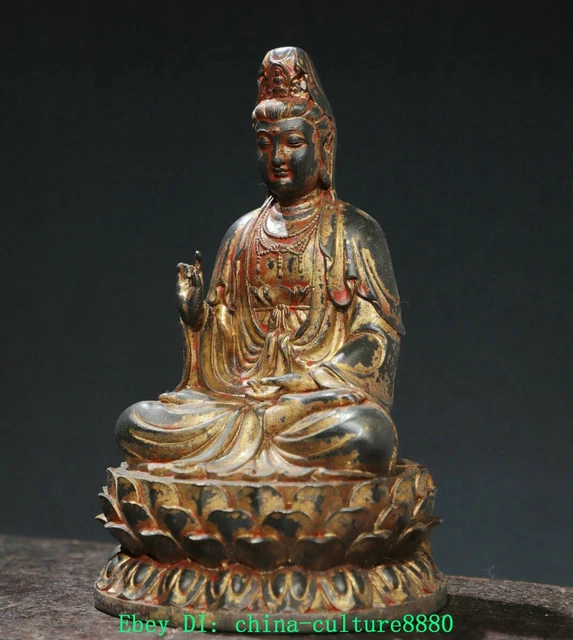 BRONZE ANTIQUE KANYIN kanyin Bodhisattva image EUR 168,00 - PicClick FR