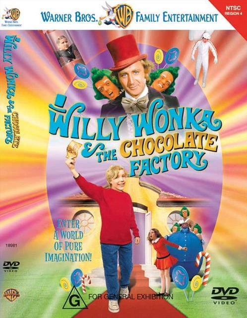 WILLY WONKA AND the Chocolate Factory (DVD, 1971) $5.00 - PicClick AU
