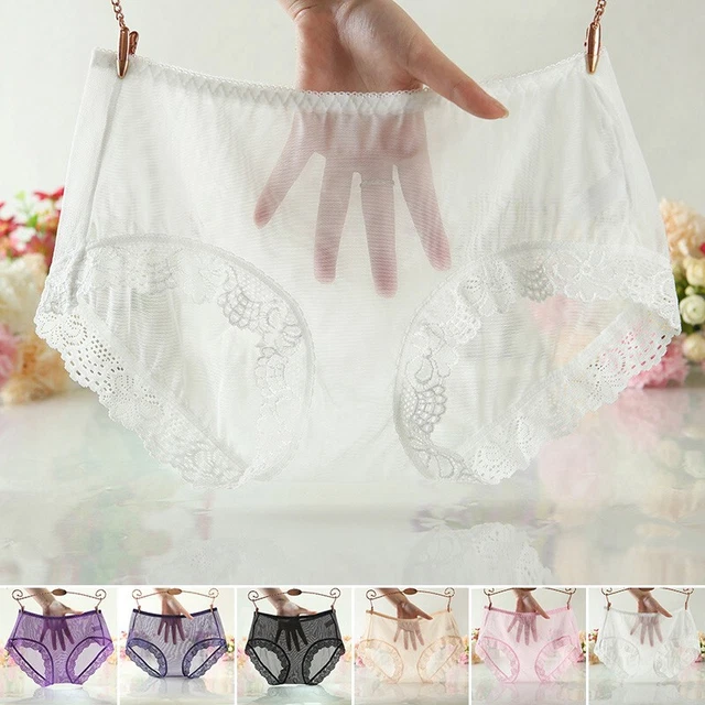 SLIPS TRANSPARENTS EN maille ultra fine couleur unie pour femmes design ...