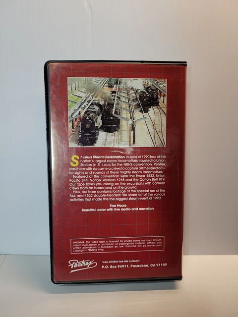ST. LOUIS STEAM Celebration 1990 Pentrex Locomotive VHS Train Video £13 ...