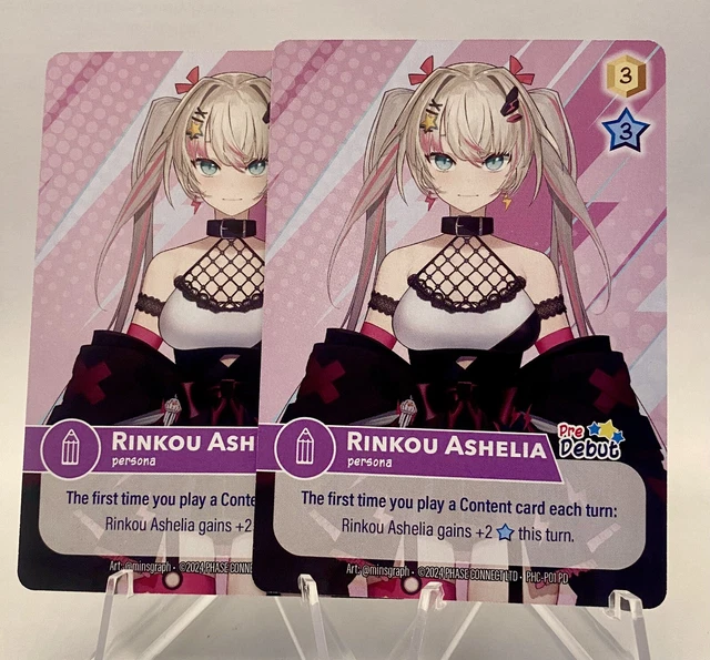 RINKOU ASHELIA OSHI Push tcg Anime Expo 2024 promo x2 vtuber EUR 4,59 ...