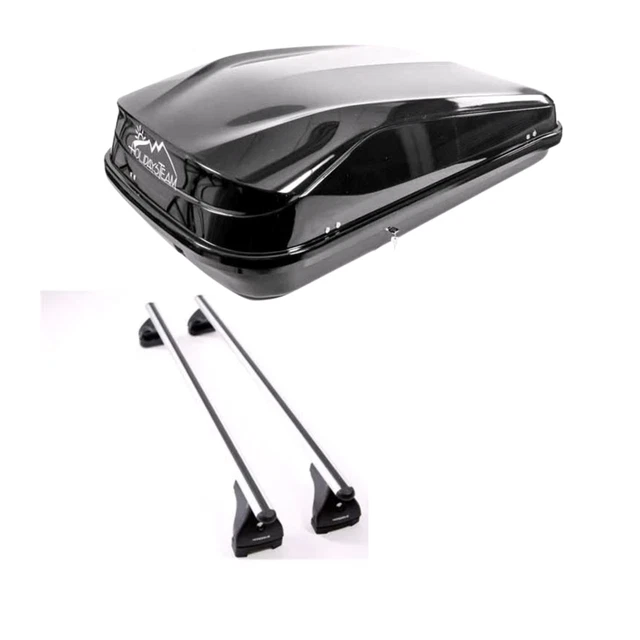 ALUMINIUM AERO LOCKABLE Roof Rack & Roof Box 420L For Mazda 6 Saloon ...