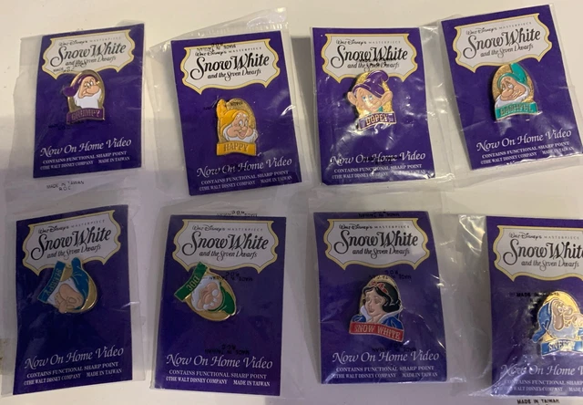 WALT DISNEY SNOW White and Seven Dwarfs Pin Set Trading Limited Edition ...