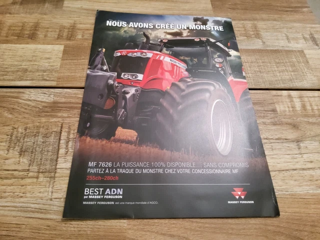 PROSPECTUS CATALOGUE BROCHURE tracteur massey ferguson mf 7626 EUR 9,99 - PicClick IT