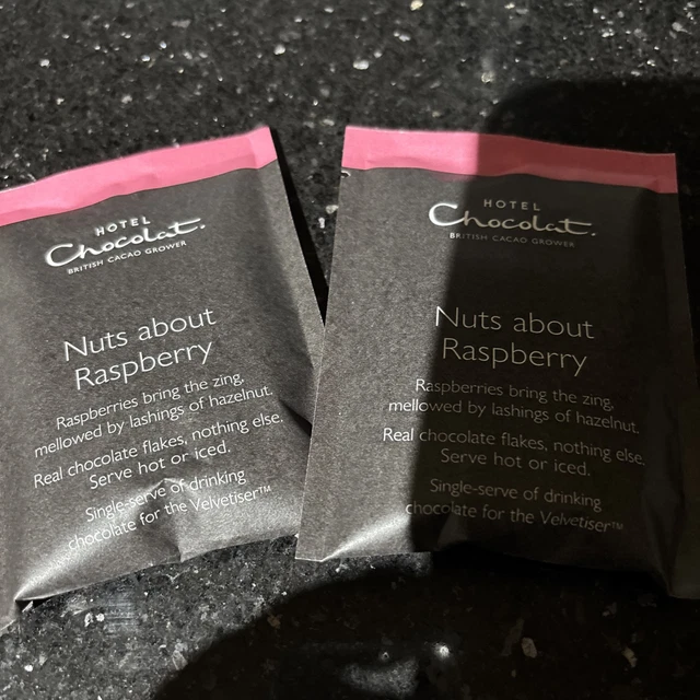 HOTEL CHOCOLAT NUTS about Raspberry Hot Chocolate Sachet x 2 LIMITED ...