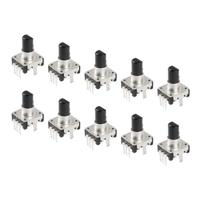 360 DEGREE ROTARY Encoder Code Switch Digital 5 Pins 14.3mm D-Shaft ...