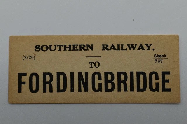 SOUTHERN RAILWAY LUGGAGE Label FORDINGBRIDGE (Ref553p3) EUR 2,85 ...