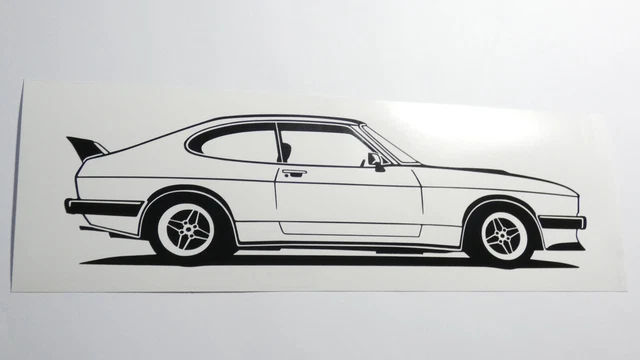 FORD CAPRI STICKER Ford Capri Turbo Aufkleber Silhouette links rechts ...