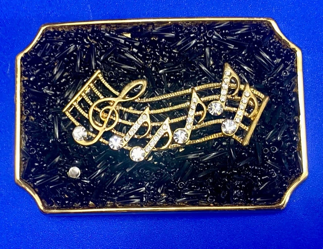 MUSICIAN BELT BUCKLE Sheet Music Staff Eight notes Treble Clef - by ...