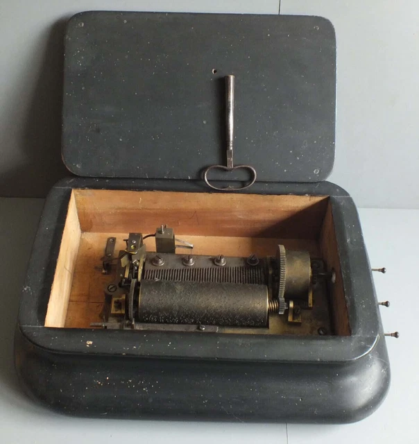 SOCLE DE PENDULE Ou De Mariage En Bois Avec Boite A Musique Xixeme ...