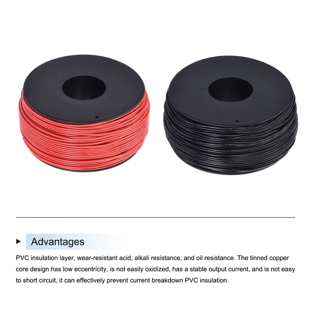 CABLE DE CONEXIÓN de PVC calibre 30 75m/246ft 30AWG cable eléctrico ...