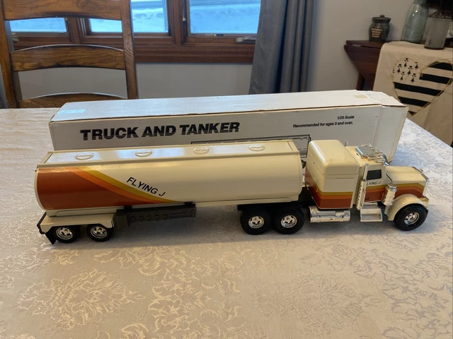 VINTAGE ERTL FLYING J Tanker Semi Truck Trailer 21 Inches Pressed Steel ...