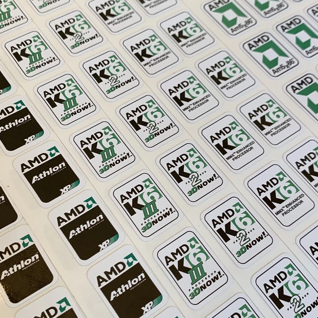 AMD AM5X86 K6 II 2 3+ Athlon Processor Vintage Computer Case Badge ...