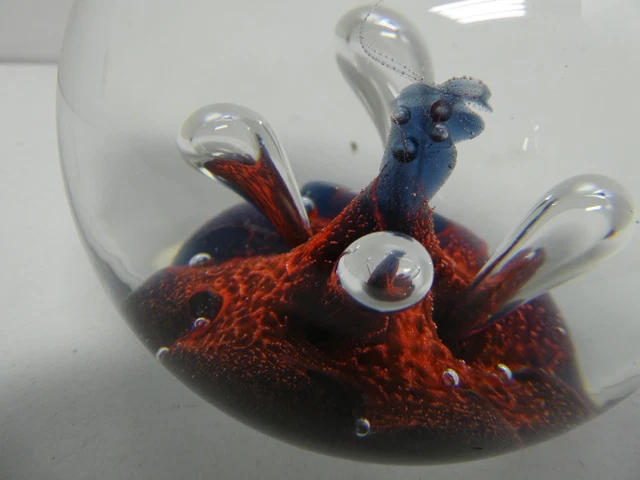 VINTAGE CAITHNESS ART Glass Blown Cased Control Bubble Paper Weight $48 ...