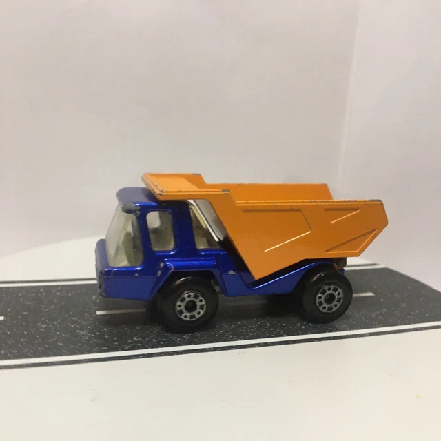 LESNEY MATCHBOX SUPERFAST Atlas Dump Truck #23 England 1975 Dark Blue ...