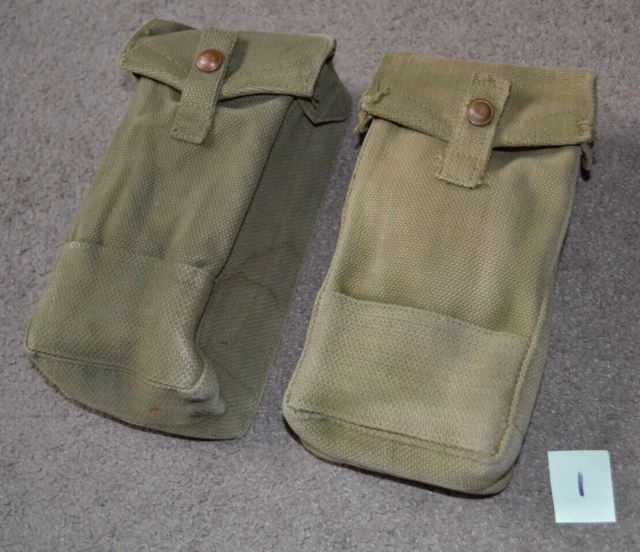 BRITISH ARMY 37 pattern webbing bren basic pouches ammo ammunition ww2 1937 £27.99 - PicClick UK
