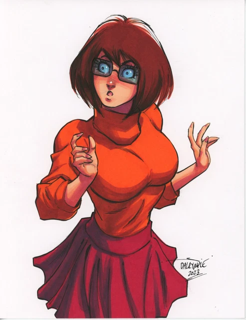 SEXY VELMA SCOOBY Doo Pin Up Original art by Scott Dalrymple $35.05 - PicClick CA