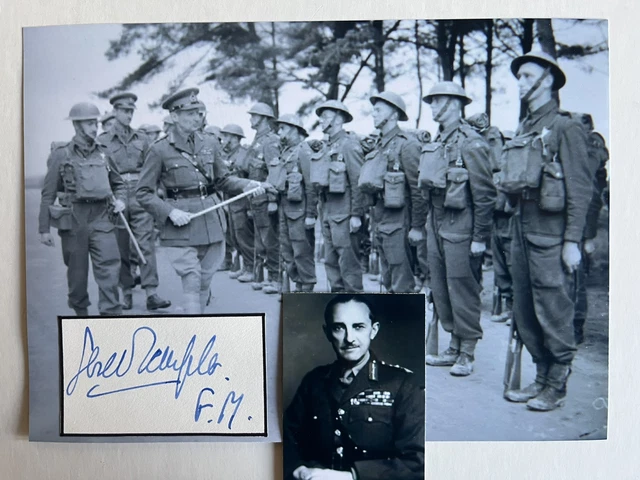 PHOTO + SIGNATURE WW1 & WW2 British Army Field Marshall Sir Gerald ...
