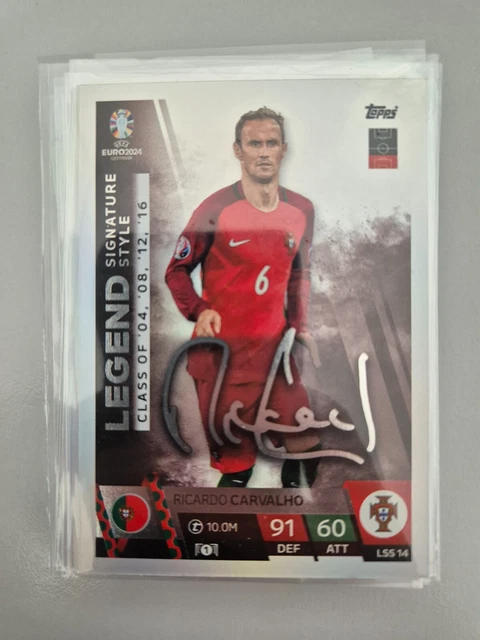 TOPPS MATCH ATTAX Euro 2024 LEGEND Signature Style Ricardo Carvalho ...