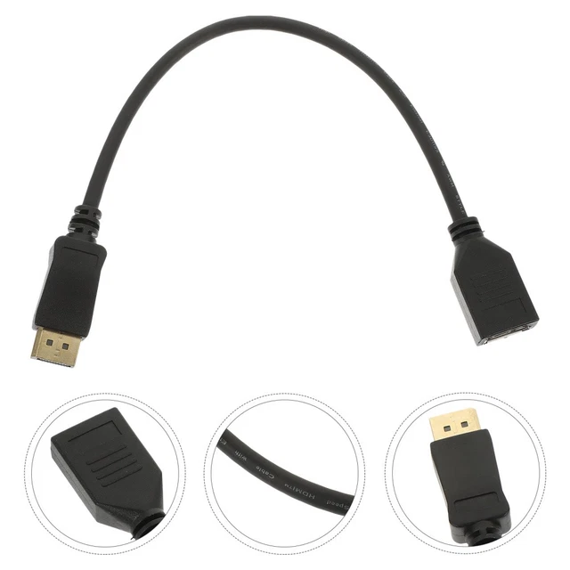 DISPLAY PORT EXTENSION Cable Male to Female DP Short Displayport £12.99 ...