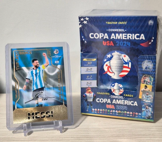BOX COPA AMERICA USA 2024 EF + Card LIONEL MESSI Printed Autograph ...