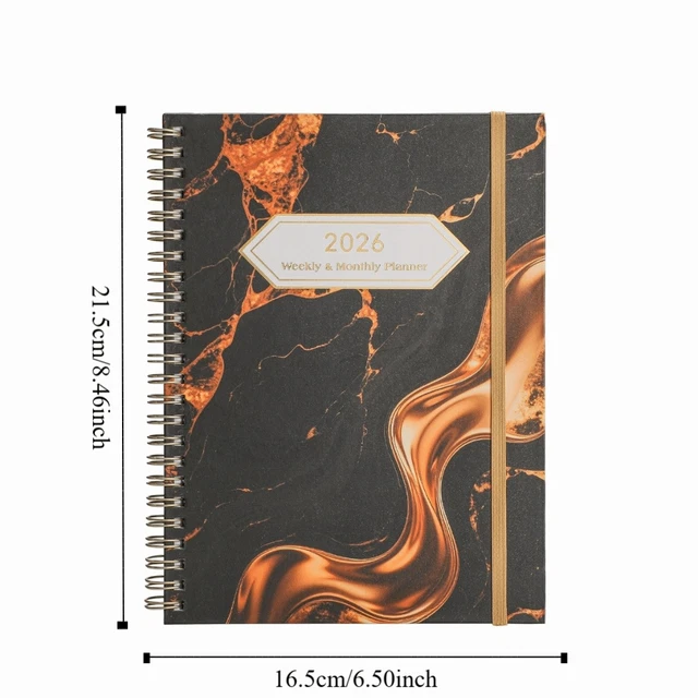 COIL NOTEBOOK SPIRAL Organizer with Calendar Notes Daily Schedule $33. ...