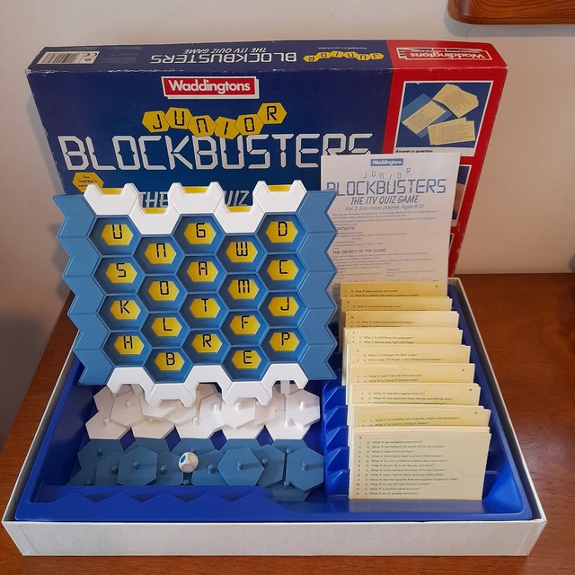 GIOCO VINTAGE JUNIOR Blockbusters Quiz TV Classico Waddingtons 1989 ...