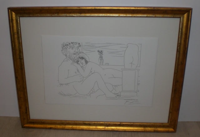 PABLO PICASSO LITHOGRAFIE - Handsigniert - 1956 Vollard Suite - Sculptor Erotik EUR 1,00 ...