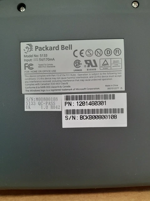 PACKARD BELL KEYBOARD Turbo -Trak Enhanced keyboard with 6 Additional ...