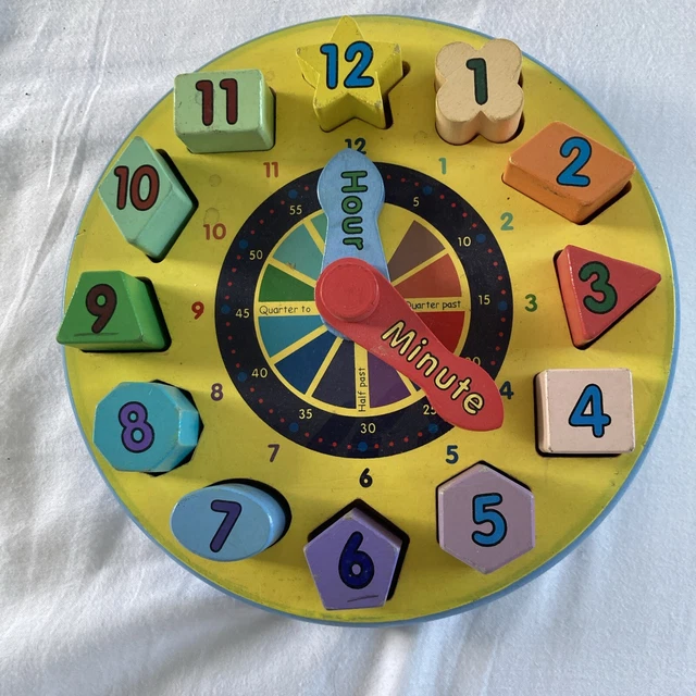 MELISSA & DOUG Shape Sorting Clock £6.00 - PicClick UK