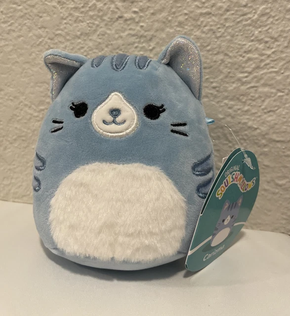 SQUISHMALLOW 5” CARIZMA Fuzzy Furry Belly Blue Cat Kitty BNWT $35.00 ...