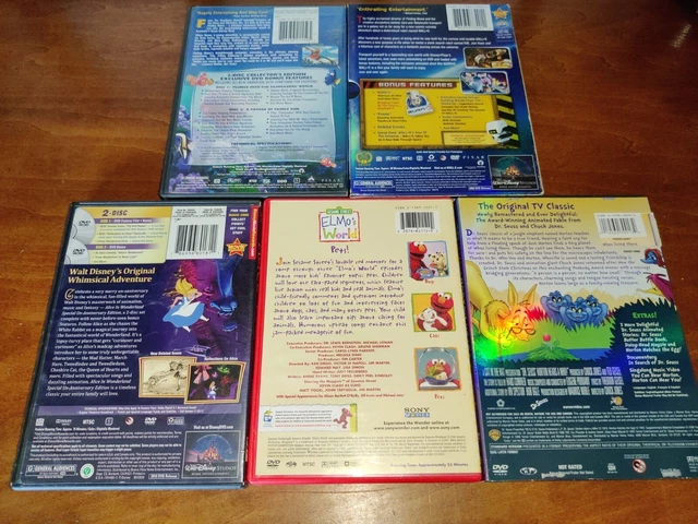 KIDS DVD LOT - Finding Nemo, Wall-E, Alice in Wonderland, Elmo's World ...