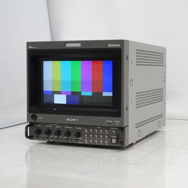 SONY BVM-D9H5J 9IN HR Trinitron Monitor 25050h HD-SDI W/ BKM-129X/BKM ...