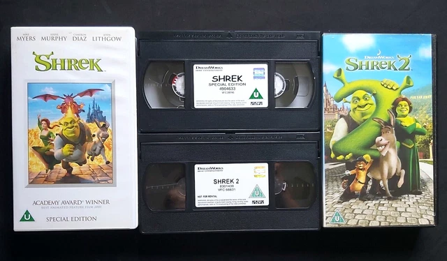 Original VHS Opening And Closing To Shrek UK VHS Tape, 58% OFF