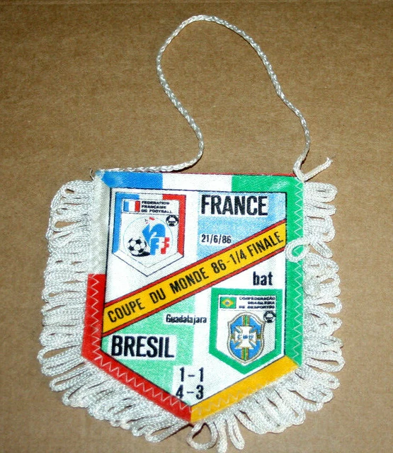 PENNANT WIMPEL BRAZIL V France Mundial Fifa World Cup 1/4 Final Mexico ...